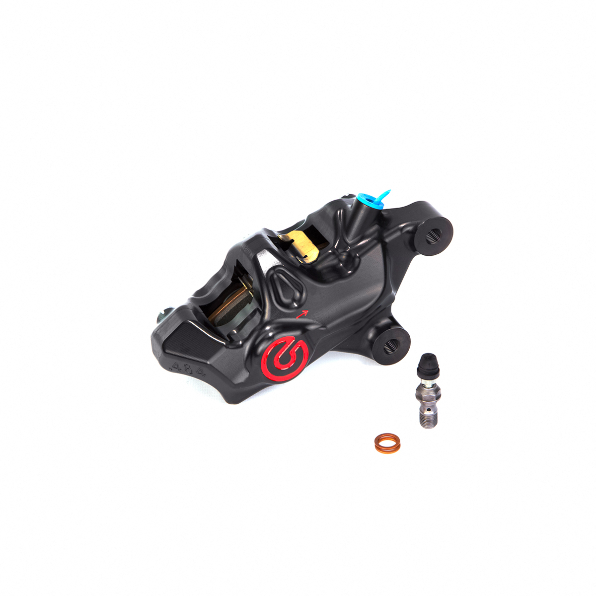 Brembo High Performance Caliper, Right, P4 32mm, .484 Cafe Custom Kit ...