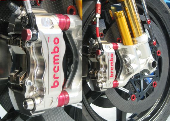 Brembo HP Nickel Cadmium Front Caliper Kit - Yamaha R6 2005-2010 (For ...
